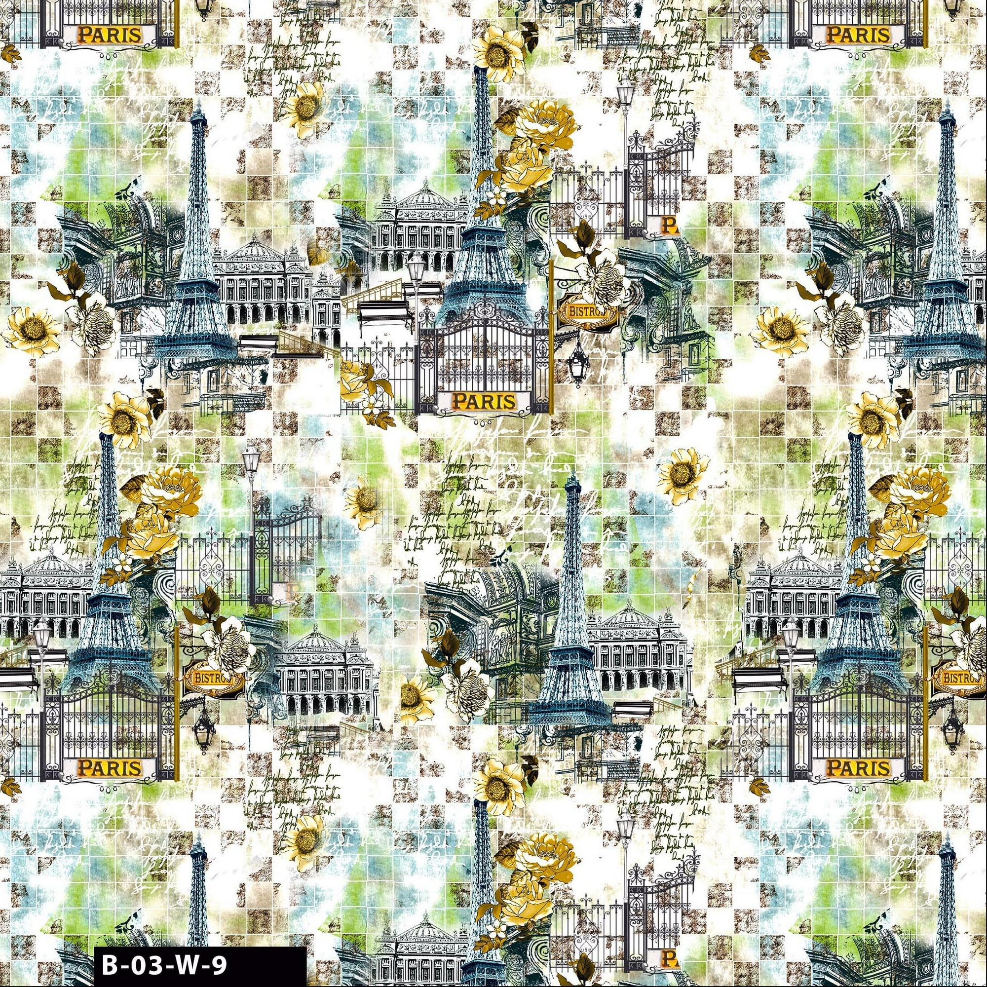 Paris Themed Fabric