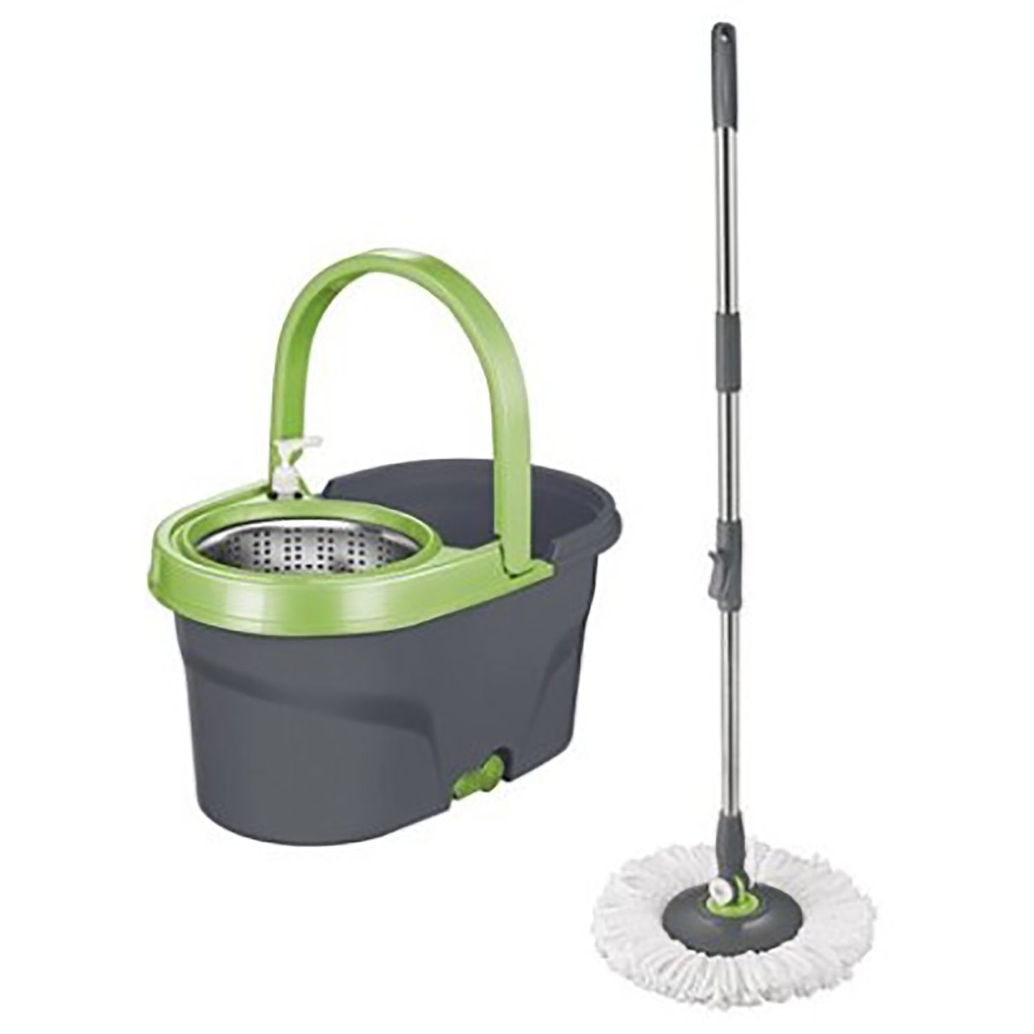 Premius It’s EZ Spin Mop And Bucket Set with Handle and Pump, Green ...