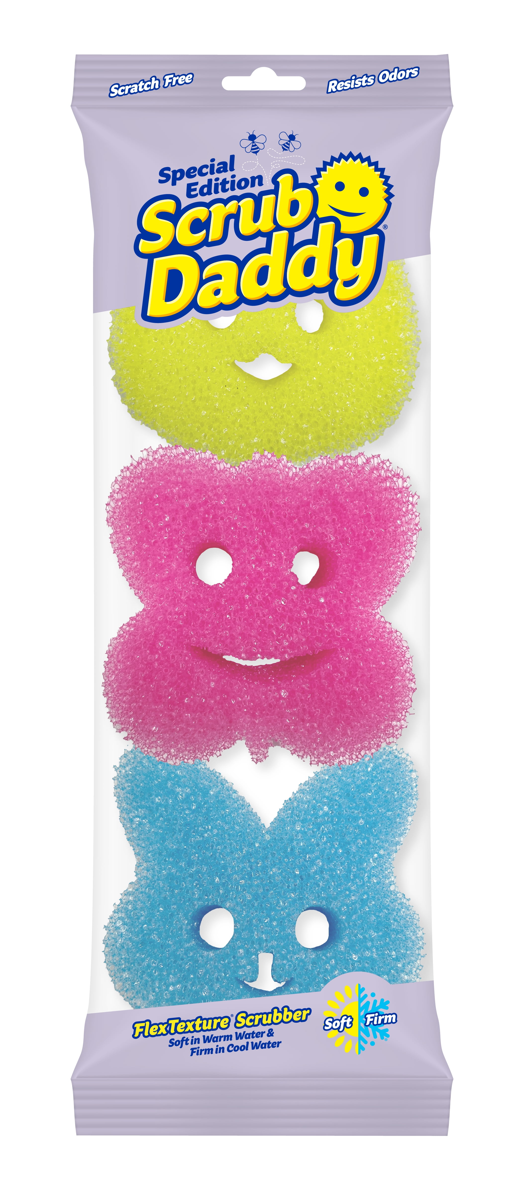 Scrub Daddy New Spring Special Edition Sponges, Yellow Chicken, Pink ...