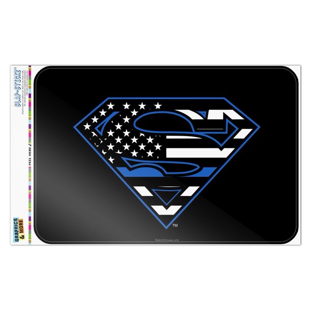 Superman Thin Blue Line Flag Shield Logo Home Business Office Sign ...