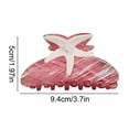 SANWOOD Hair Claw Imitation Pearl Inlaid Starfish Shape Back Head ...