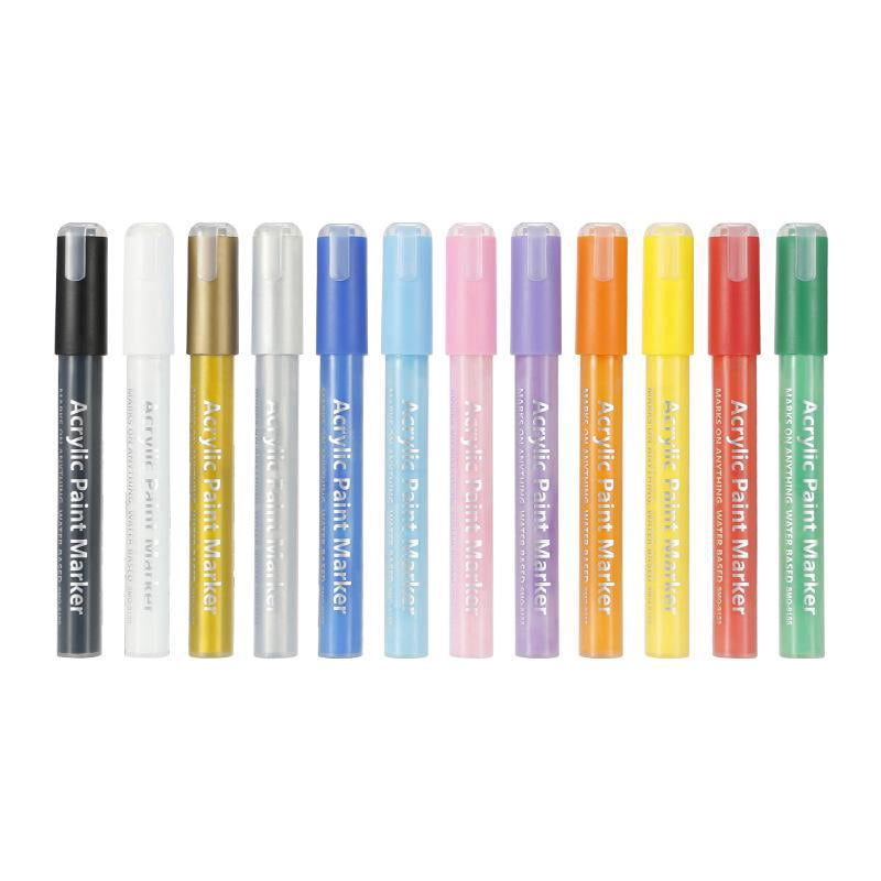 12 Colors Acrylic Marker Water Based Body Paint Graffiti Marker Paint ...
