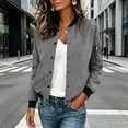 Zpzdpjkx Women's Faux Suede Bomber Jacket Fashion Ribbed Trim Snap ...