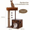 Cat Scratching Post Modern Style Cat Tree With Unique Square Post ...