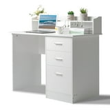 Winado White Computer Desk with Drawers & Hutch, Ideal for Home Office ...