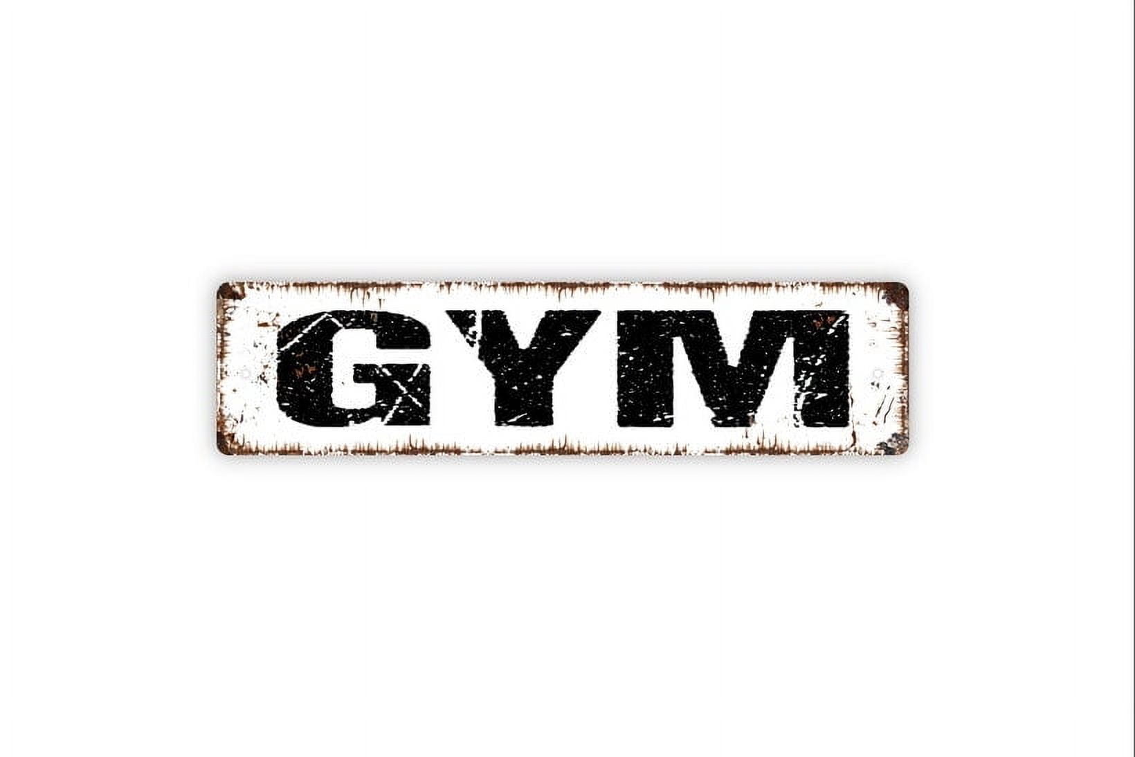 Letrero de metal rústico para gimnasio, sala de fitness, entrenamiento ...