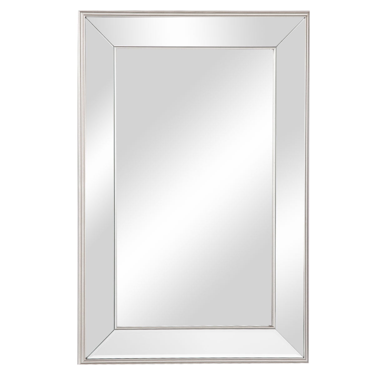 Topbuy 20'' x 30'' Rectangle Flat Mirror Wall Mounted Mirror w/ Wood ...