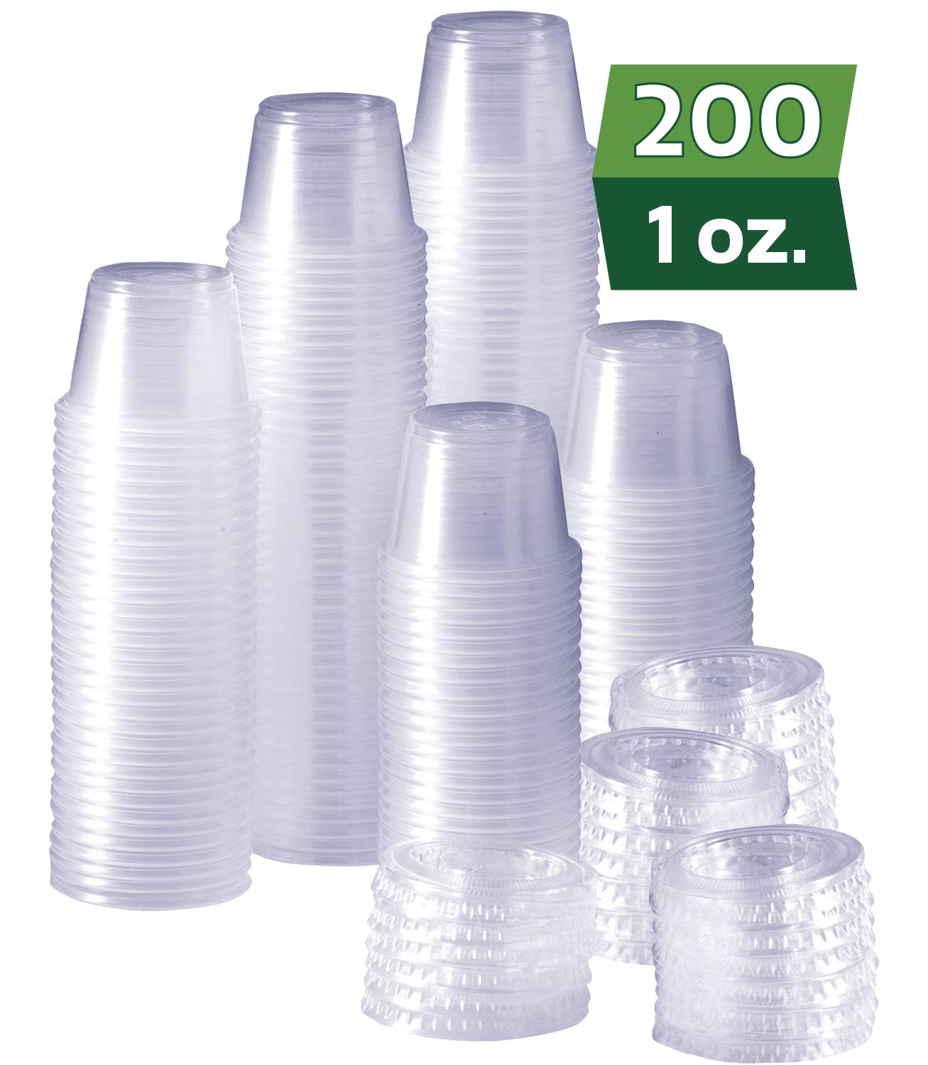 200 Sets 1 Oz Plastic Disposable Portion Cups With Lids Souffle 200 Sets 1 Oz Plastic Disposable Portion Cups With Lids Souffle