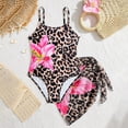 Beach Swimwear For Girls Leopard Print Piece Strappy Tankini Bikini ...