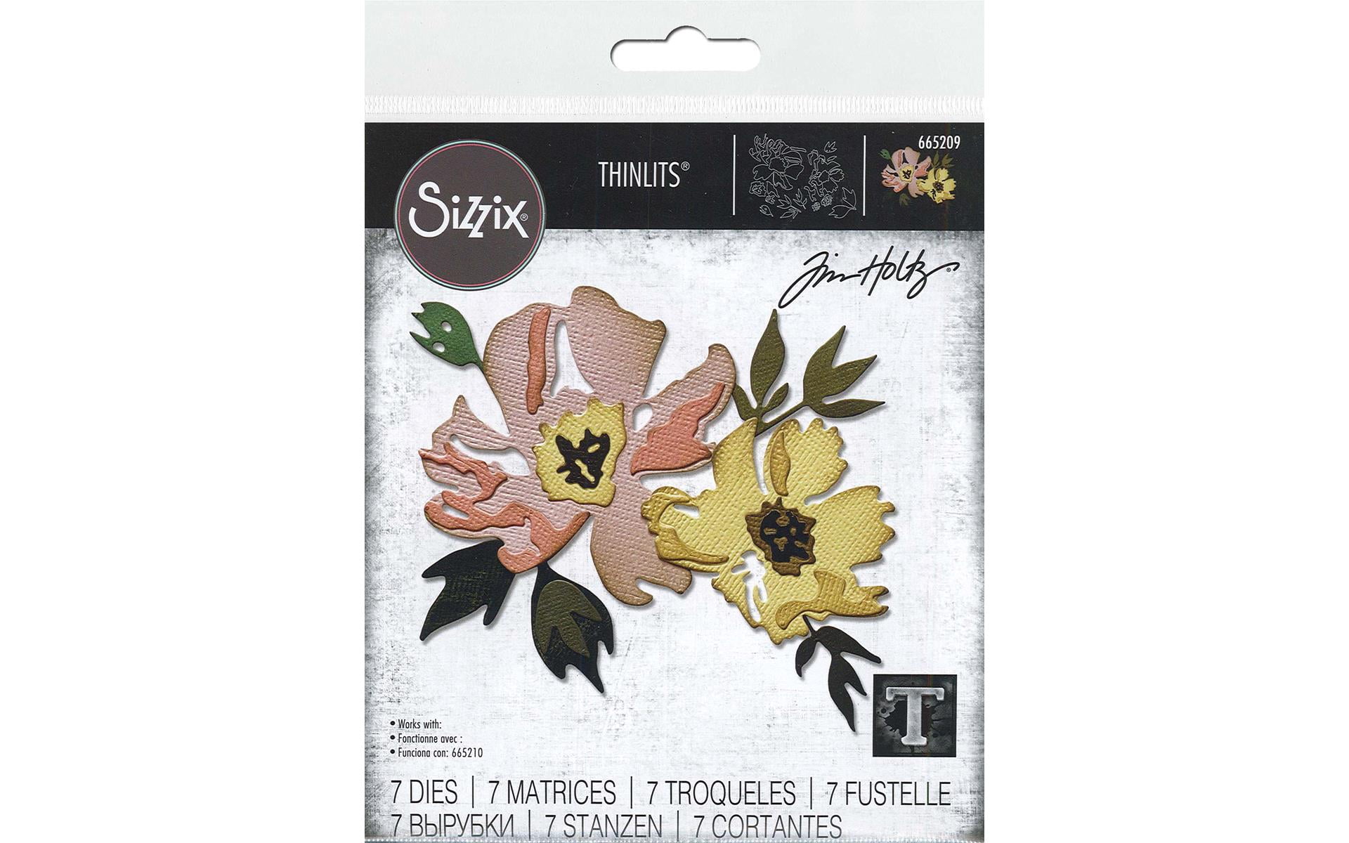 Sizzix Dies Tim Holtz Thinlits Brushstroke Flowers #1 - Walmart.com