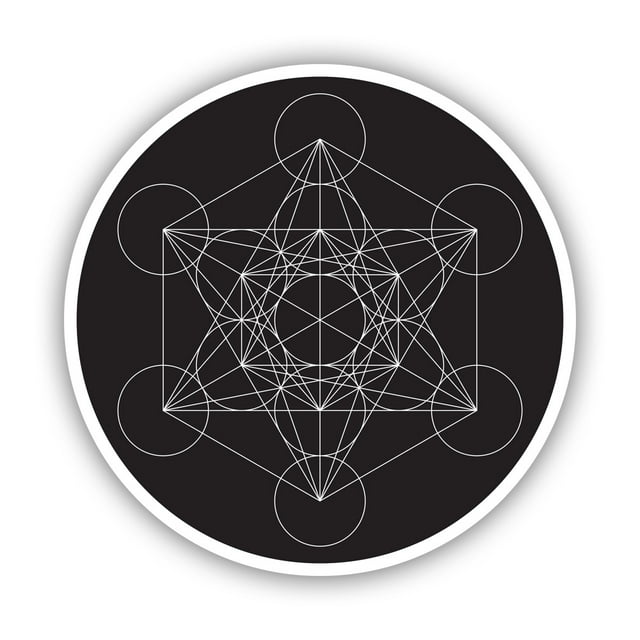 Metatron's Cube Sticker Decal - Self Adhesive Vinyl - Weatherproof ...