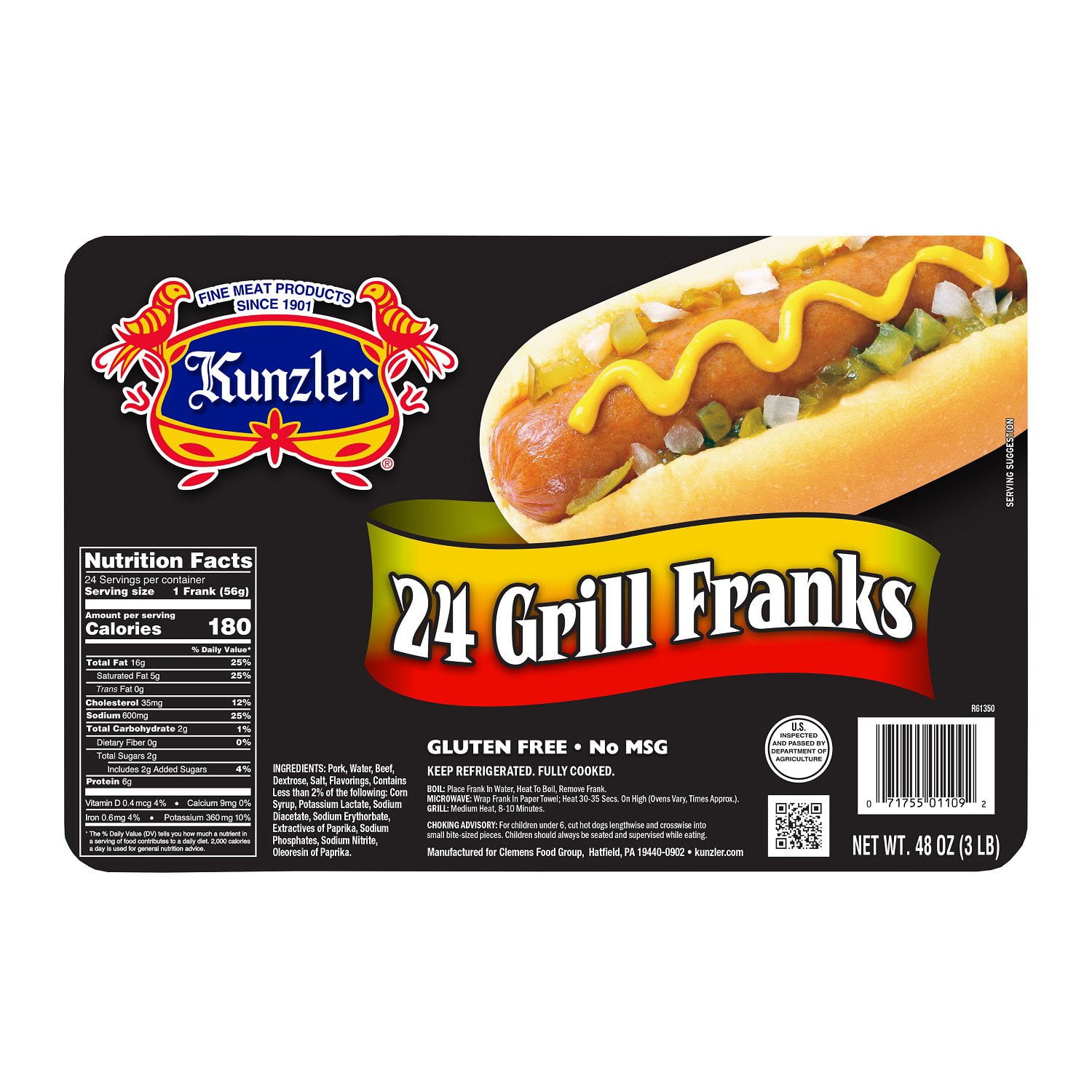 Kunzler Grill Franks - 3 lbs. - Samsclub.com