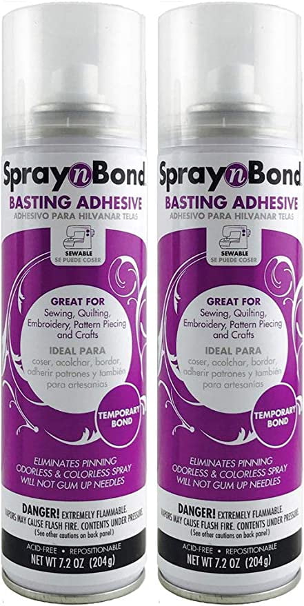 Therm O Web Spray N Bond Quilt Basting Adhesive Spray, 7.2 OZ (204g) (2 ...