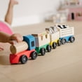 Melissa & Doug Wooden Farm Train Set - Classic Wooden Toy (3 linking ...