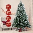 Noble 4/5/6/7 Feet Tall Snow Flocked Artificial Xmas Christmas Pine ...