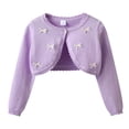Agkizg Girls Fall Bow Knit Cardigan, Long Sleeve Short Crop Lace Hem ...