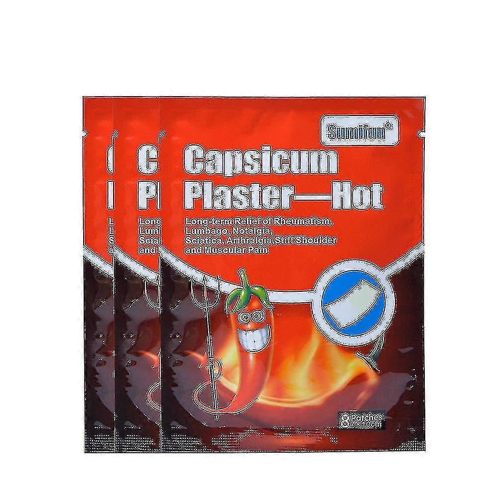 8pcs/bag Capsicum Chili Back Neck Shoulder Pain Relief Plaster Patch ...