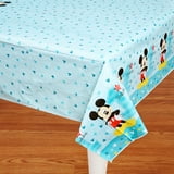 Mickey Mouse 1st Birthday Plastic Table Cover, 54" x 96" - Walmart.com