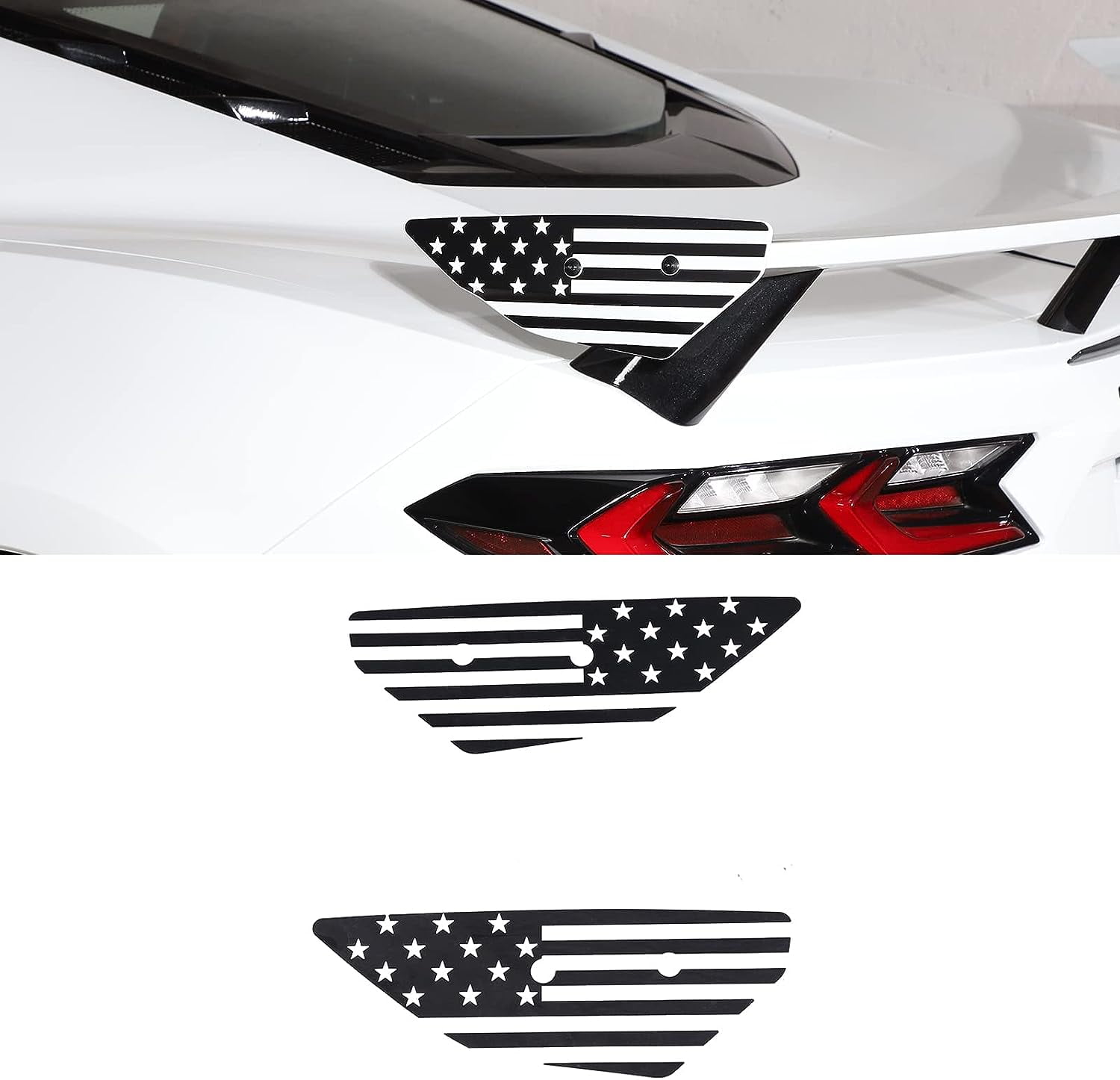TINKI Rear Wing Side American Flag Decals Compatible with Chevrolet ...