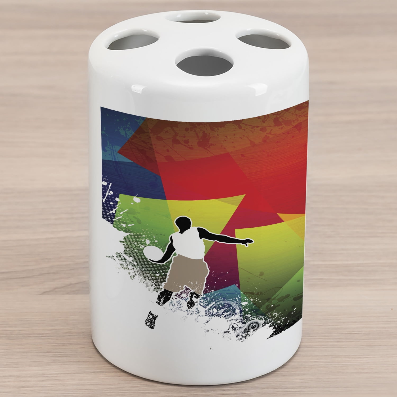 Basketball Ceramic Toothbrush Holder, Sports Jump Background ...