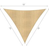 Lumaland Outdoor Sun Shade Sail with Fastening Ropes, Triangle 12'x12 ...
