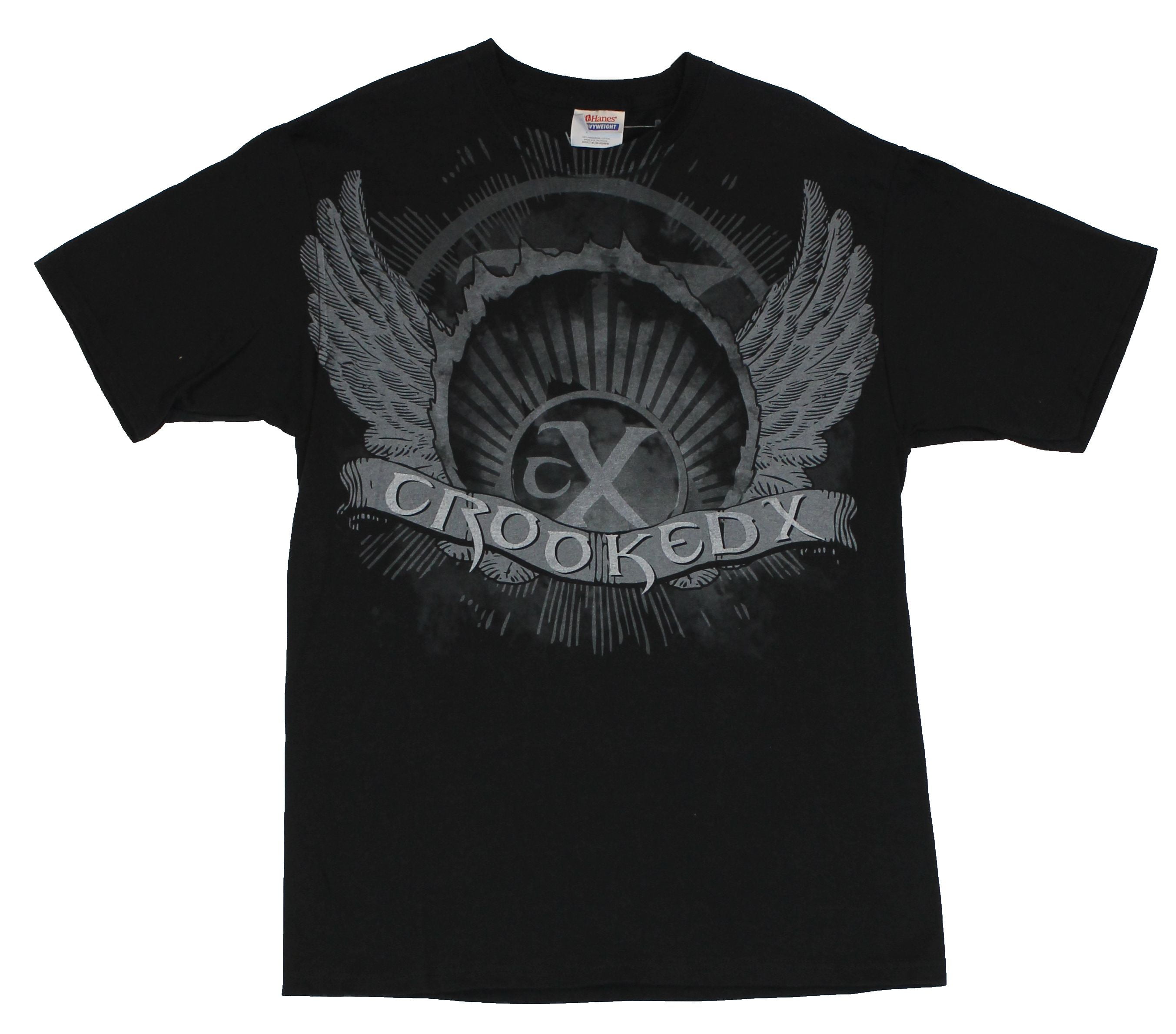 Crooked X - Crooked X (Band) Mens T-Shirt - Wing Logo Crest [Apparel ...