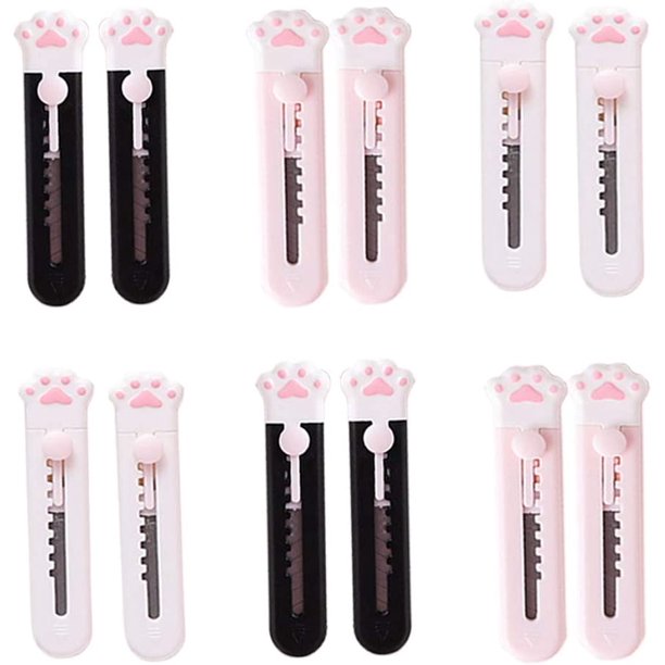 12PCS Cute Retractable Box Cutters, Portable Utility Knife, Letter ...
