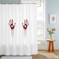 Bathroom Shower Curtain Scary Halloween Blood Handprint Waterproof ...