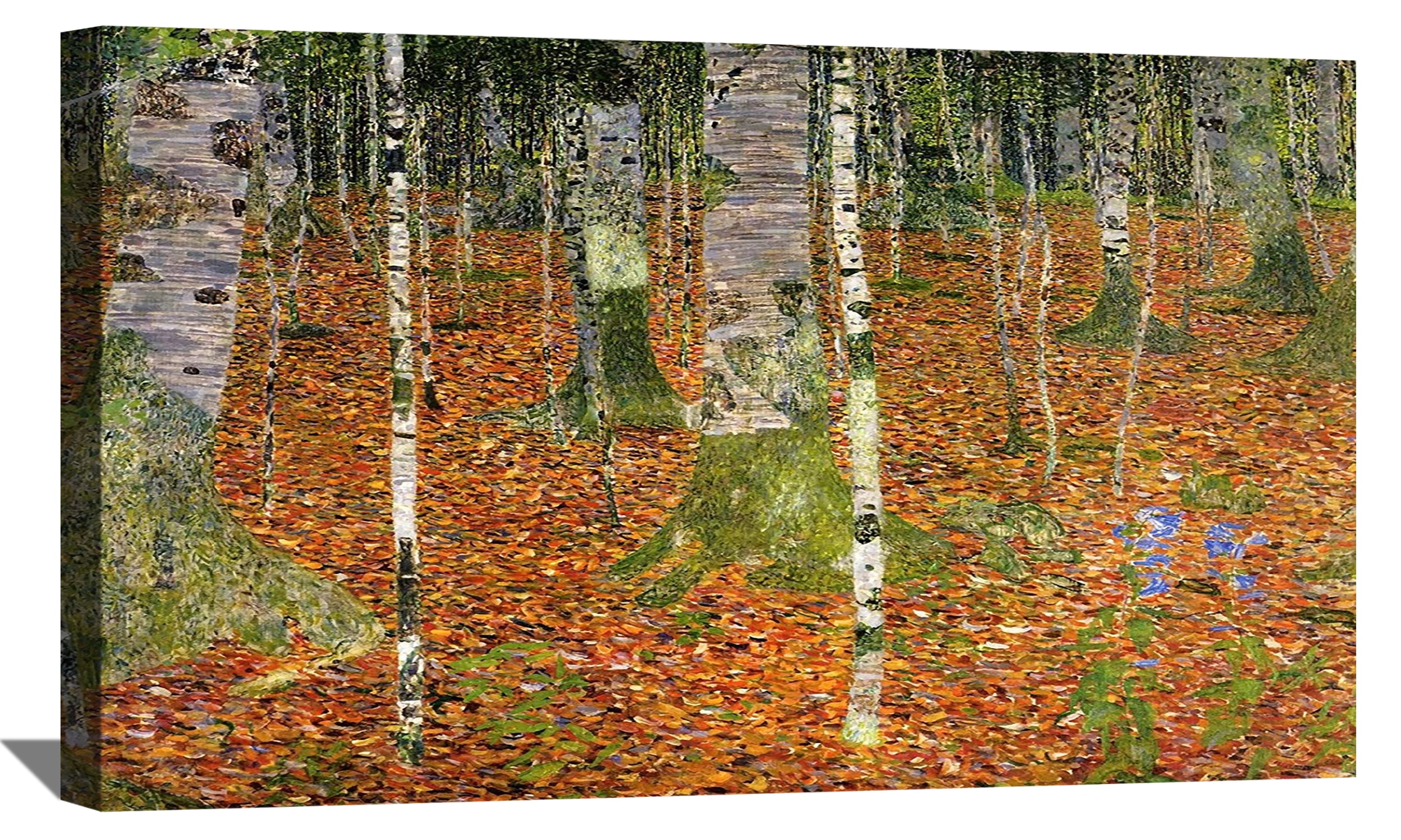 Gustav Klimt Painting Wall Art Farmhouse with Birch Trees Canvas Art ...