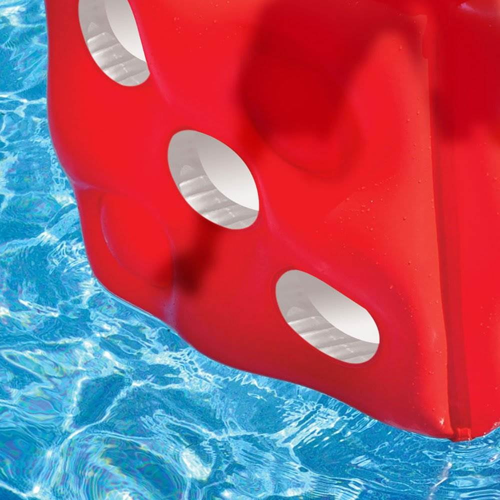 Swimline Tumbling Dice Inflatable Cube Ride On Swimming Pool Float, Red ...