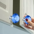 GEGONG Crystal Cabinet Knob, 30mm Diameter, Aluminium Alloy, Chrome ...