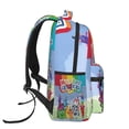 15.7in Number Cartoon Show Block Backpack with Front Pocket Lightweight ...