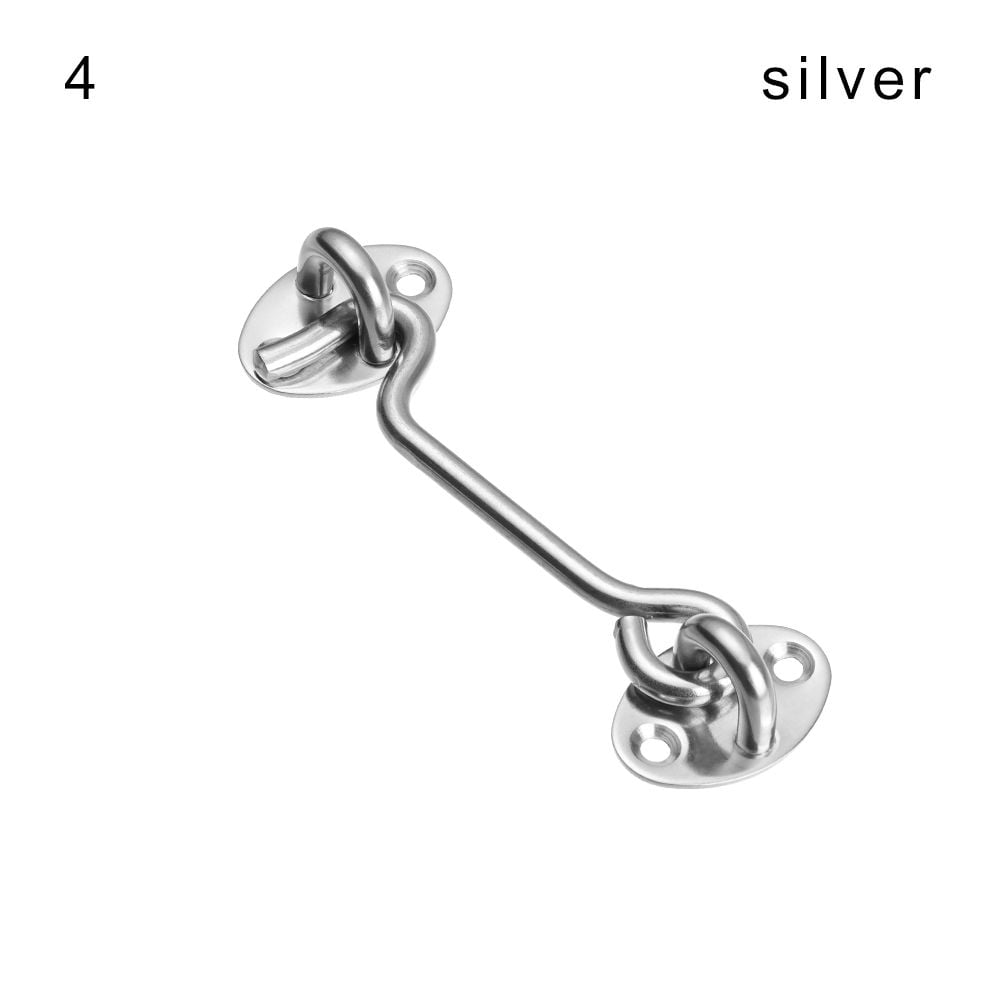 Cabinet Door Vintage Stainless Steel Simple Eye Latch Lock Cabin Hook ...