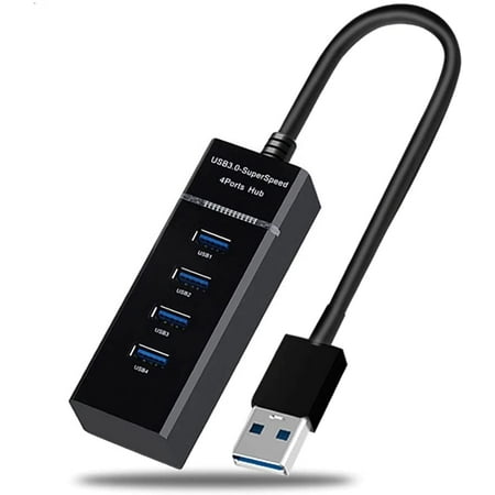HUAPX PS4 USB Hub Adapter,4Ports USB 3.0 Splitter Data Hub Adapter ...