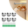 DOMELAY Closet Rod Brackets U Brackets Portable with Screws Heavy Duty ...