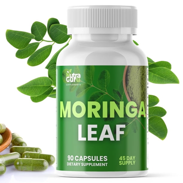 Suplemento Nutra Guru Moringa Leaf, 90 cápsulas, apoyo inmunológico ...