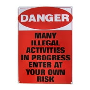 Warning Keep Out Skull and Crossbones Sign - Walmart.com