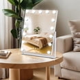 17"L x 13"W Lighted Makeup Vanity Mirror with 15 Dimmable Bulbs 3 Color ...