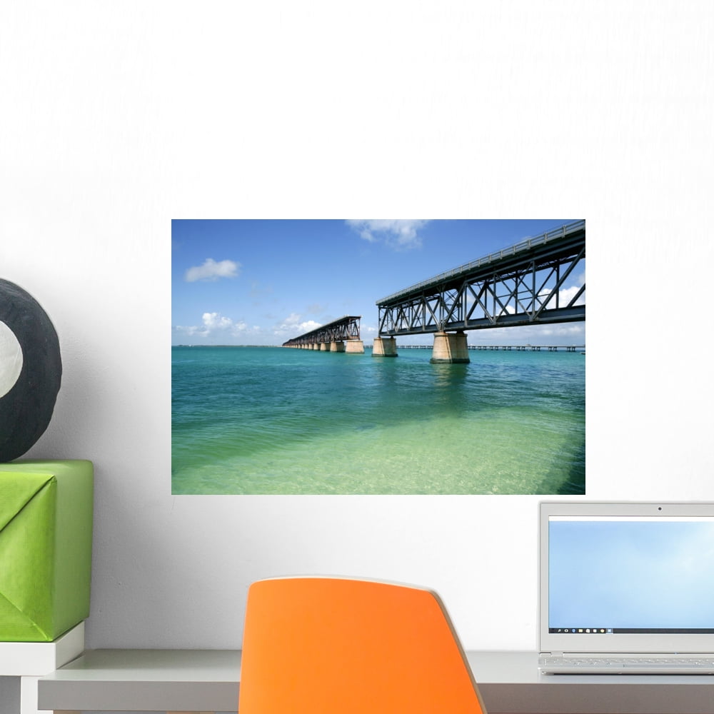 Florida Keys Broken Bridge Wall Mural by Wallmonkeys Peel and Stick ...