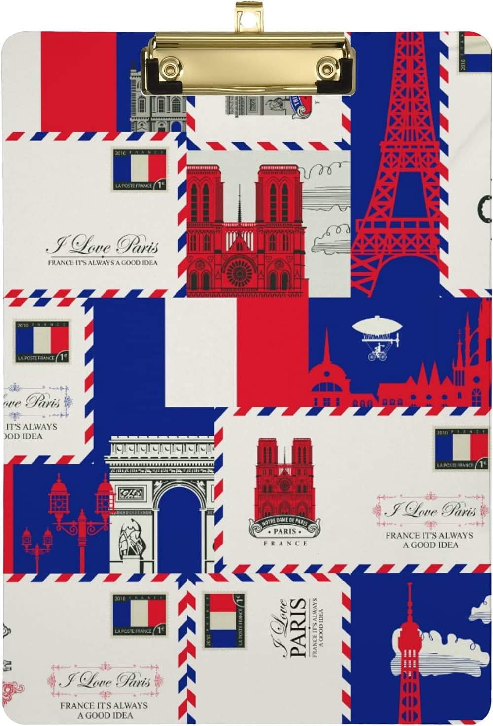 ZHANZZK Vintage Paris Travel Postcard Clipboard Hardboard Wood Nursing ...