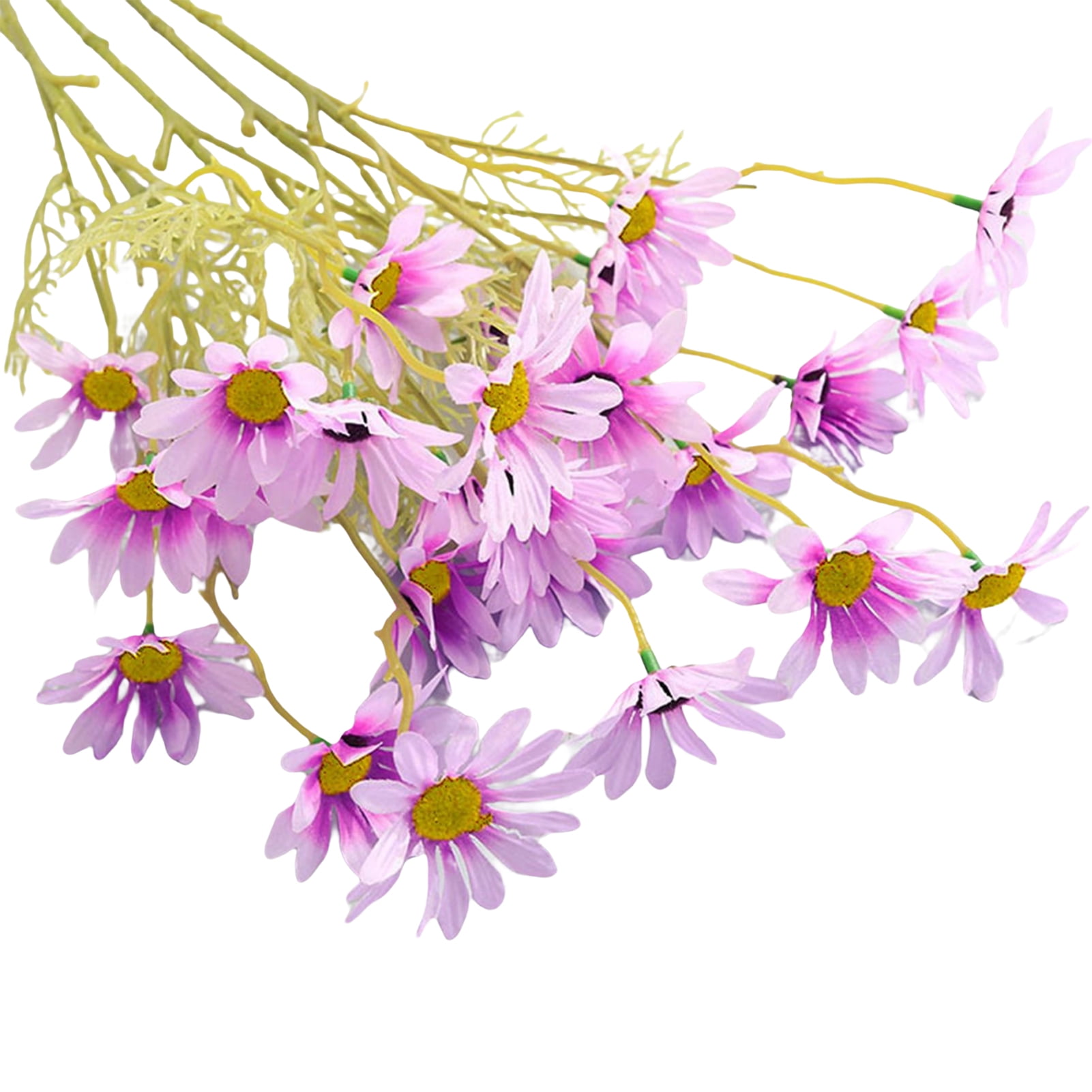 5 Heads Artificial Flowers,Silk Daisy, Artificial Gerber Daisy for Home ...