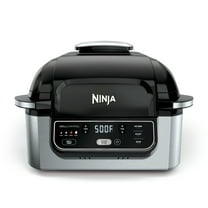 Ninja Sizzle GR100 Smokeless Indoor Kitchen Grill with Nonstick Grill ...