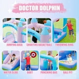 Doctor Dolphin 7-in-1 Indoor Bouncer for Kids 3-12, Slide & Games ...