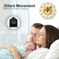 1pc 2D Flat, Silent Round Wall Clock Cute Cat Face Clock Design ...