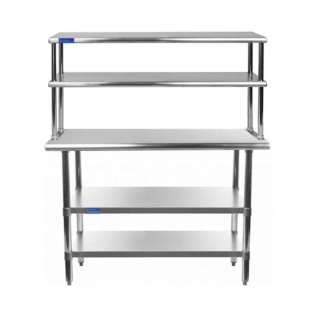 Buy 24 x 72 Stainless Steel Work Table With Two Shelves | 18 Wide ...