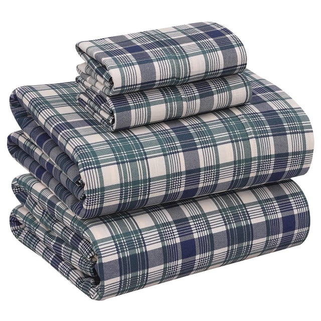 RUVANTI 100% Cotton Sheets – Full Size Percale Bedding, Cooling ...