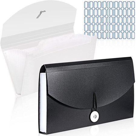 2 Pieces Receipt Folder Expanding File Folder Mini Organizer Wallet ...