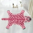 Leopard Print Small Area Rug, Soft Slip Animal Printed Mat for Living ...