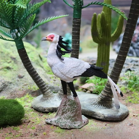 Realistic Secretary Bird Model Figure Statues Miniature for Fairy ...