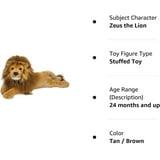 Douglas Cuddle Toys Zeus the Stately Lion Deluxe Stuffed Animal Plushie ...